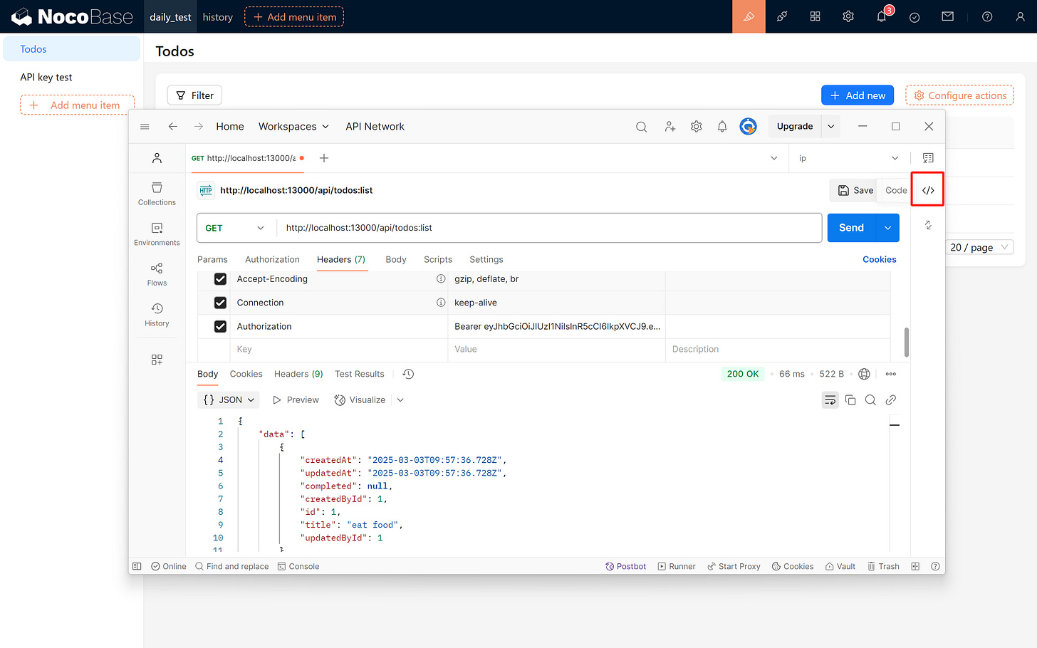 Hướng dẫn tạo Todo List với API Key trong NocoBase