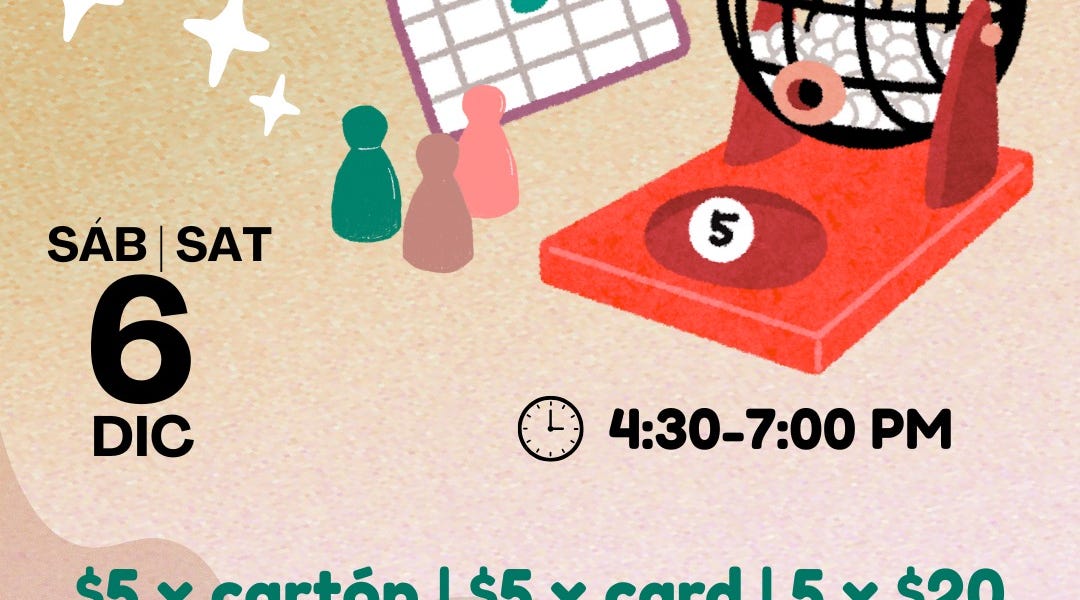 ¡RECORDATORIO: BINGO ESTE SÁBADO! | REMINDER: BINGO THIS SATURDAY!