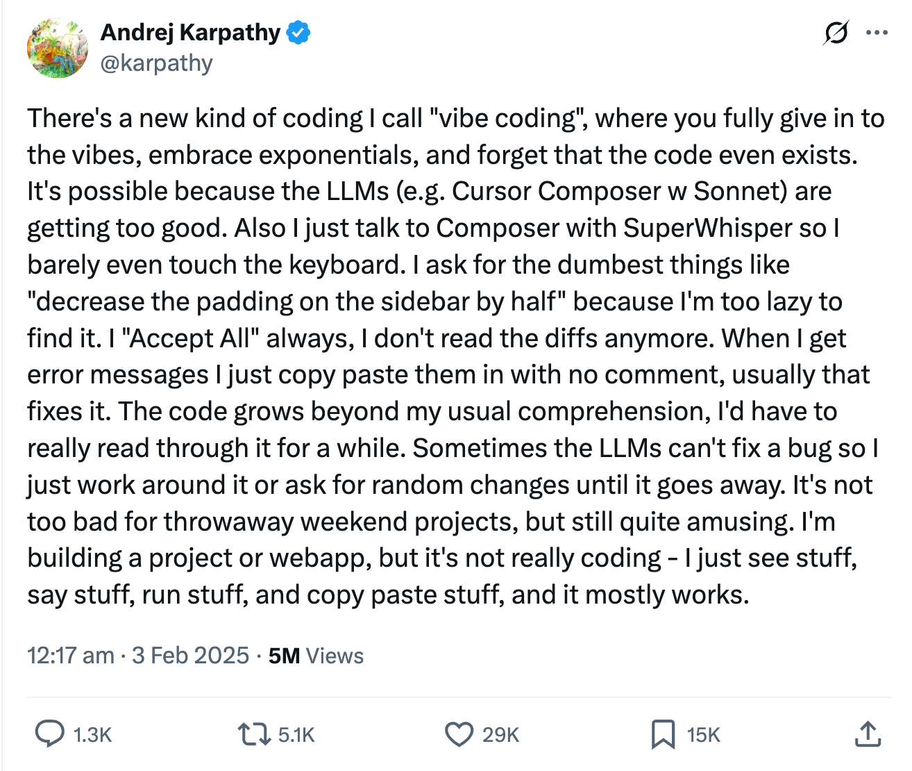 Andrej Karpathy: Software Is Changing (Again)