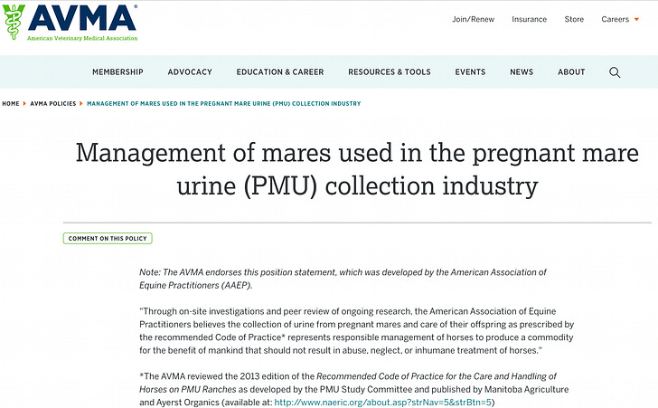 Premarin is Extracted from Horse Urine, and that's Okay