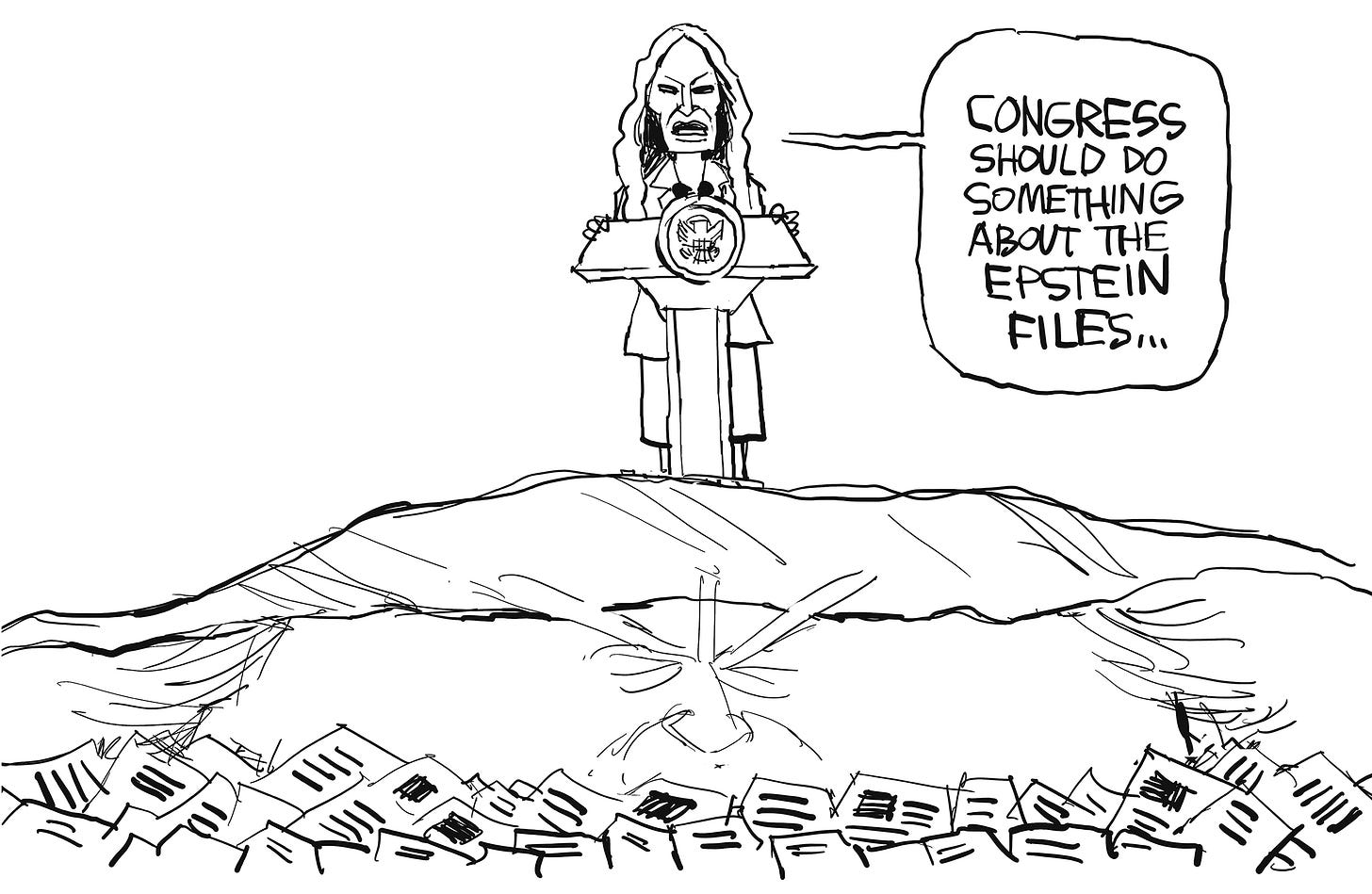 Melania Doth Protest Too Much - Rick McKee Ink.