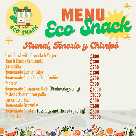 ECO SNACK MENÚ | MENU