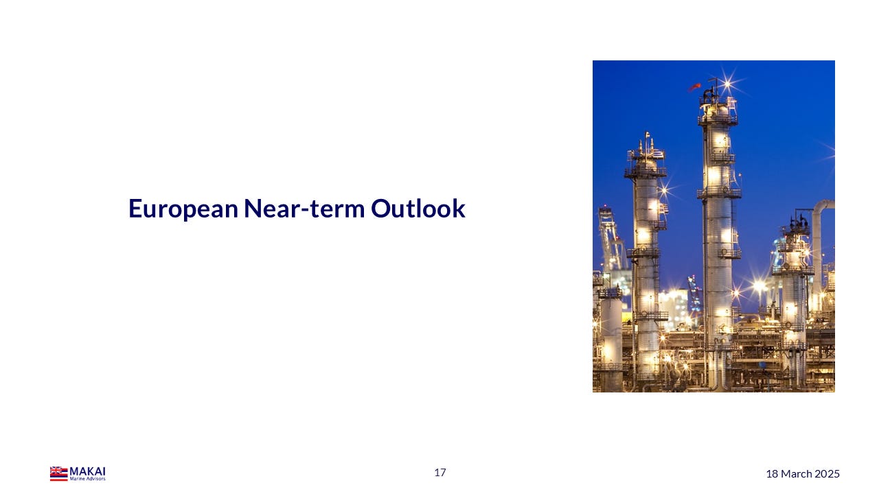 Monthly European Oil Market Update - by Jeff McGee