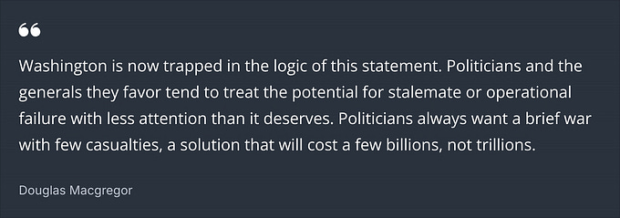 Douglas Macgregor (@coloneldoug):