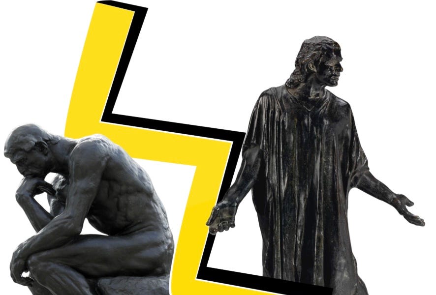 thinker statue mandela effect