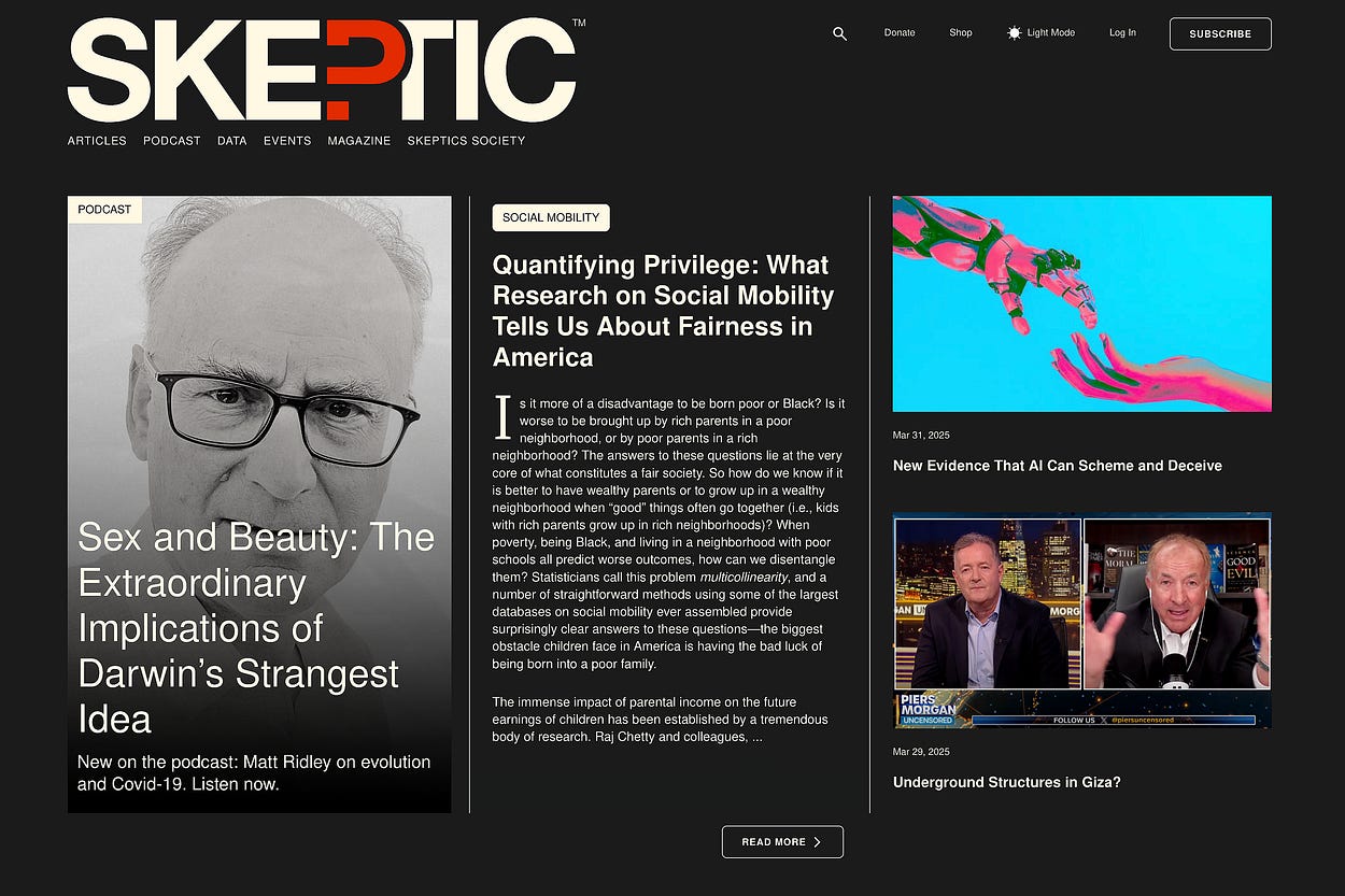 Skeptic | Michael Shermer | Substack