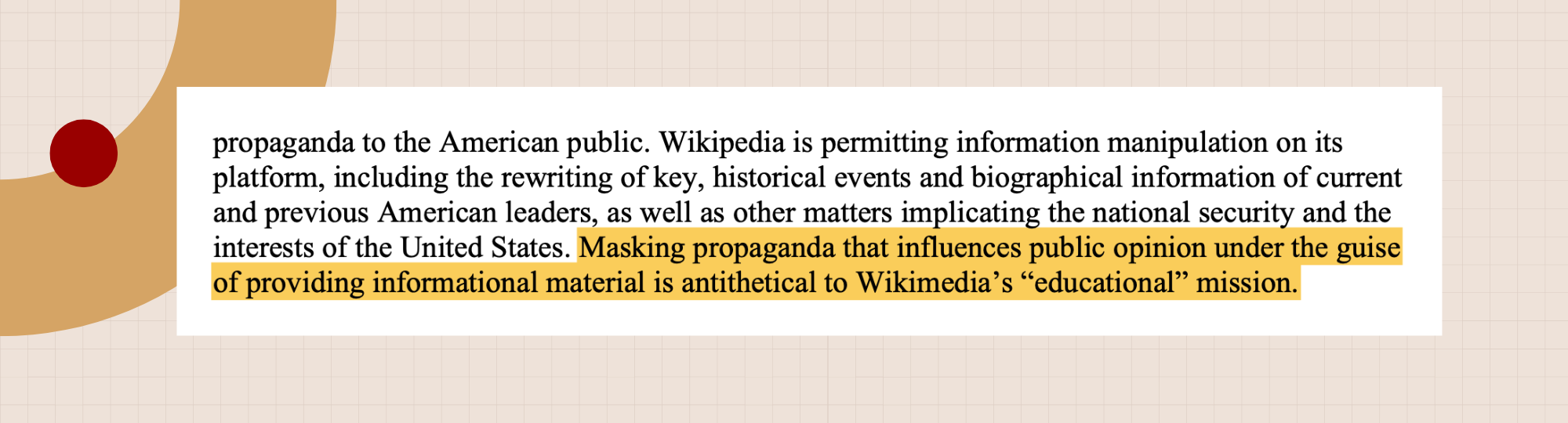 Wikipedia Got a Letter from the Government the Other Day
