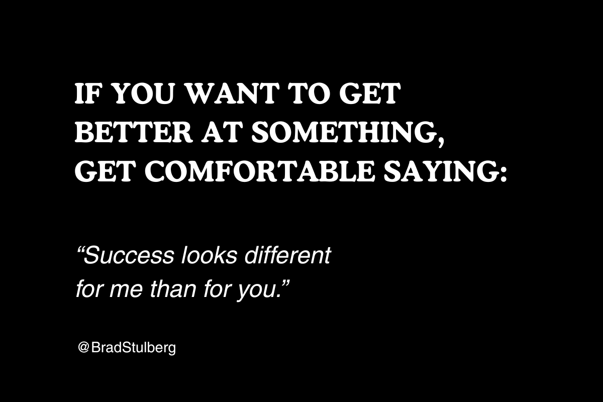 If You Want to Get Better at Something, Get Comfortable Saying...