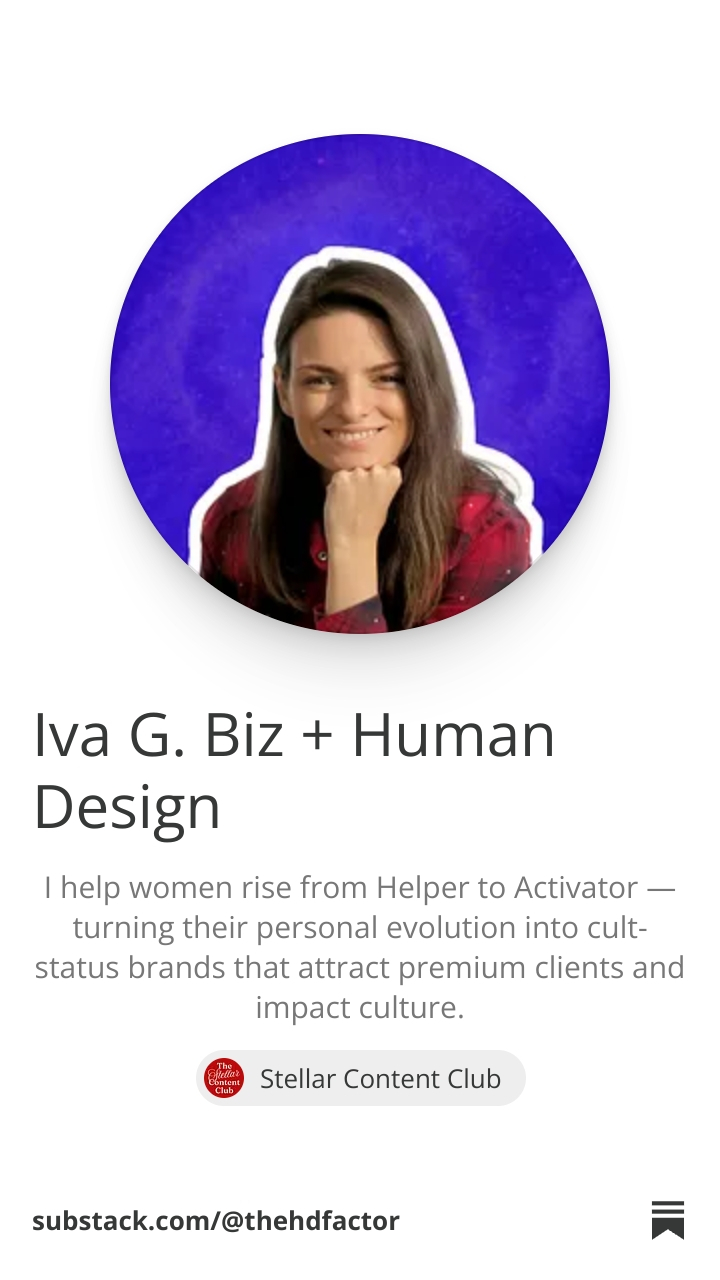 Iva G. Biz + Human Design | Substack