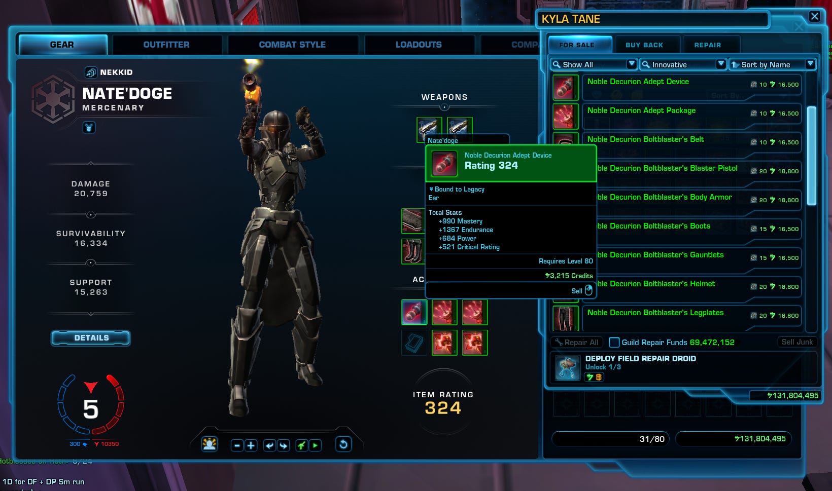 SWTOR 7.5 Gearing Guide: How to Unlock 340 Mods in 4 Hours