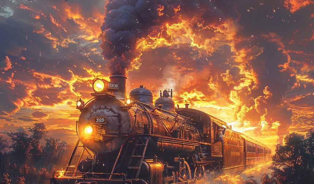 Riding the Bumblebee Train to Home - by Wild Sanative