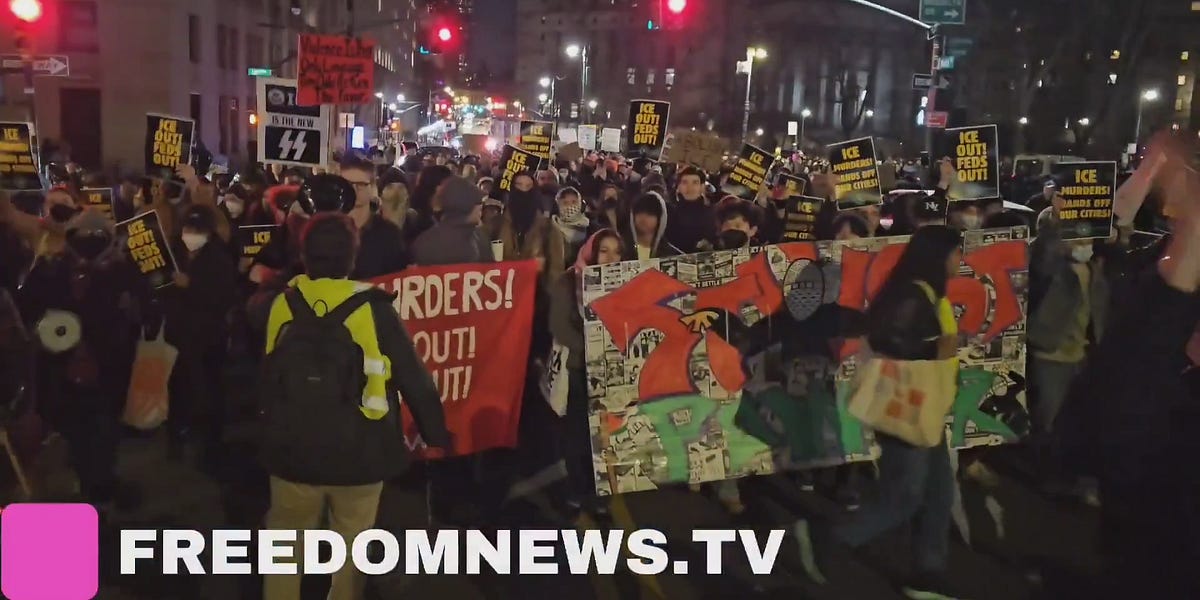 NOW: Massive Crowd now marching next to Federal Plaza in Manhattan, NYC