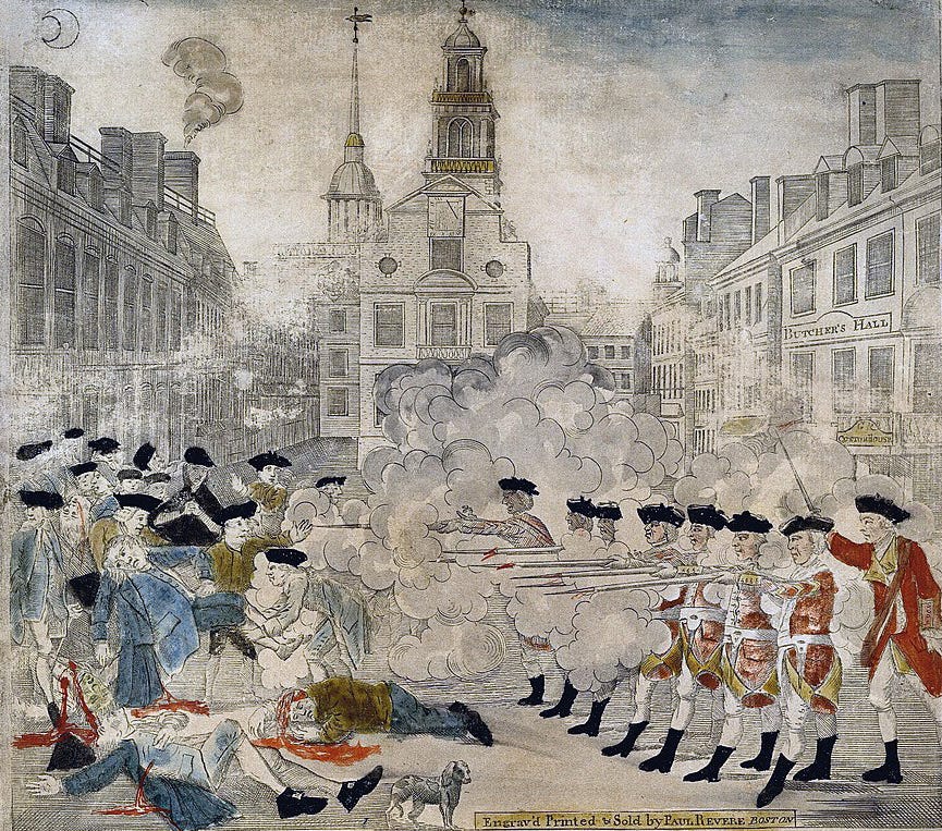The Boston "Massacre," 1770 - by Randell Jones