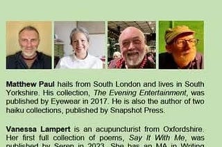 Matthew Paul - poetry Substack | Substack