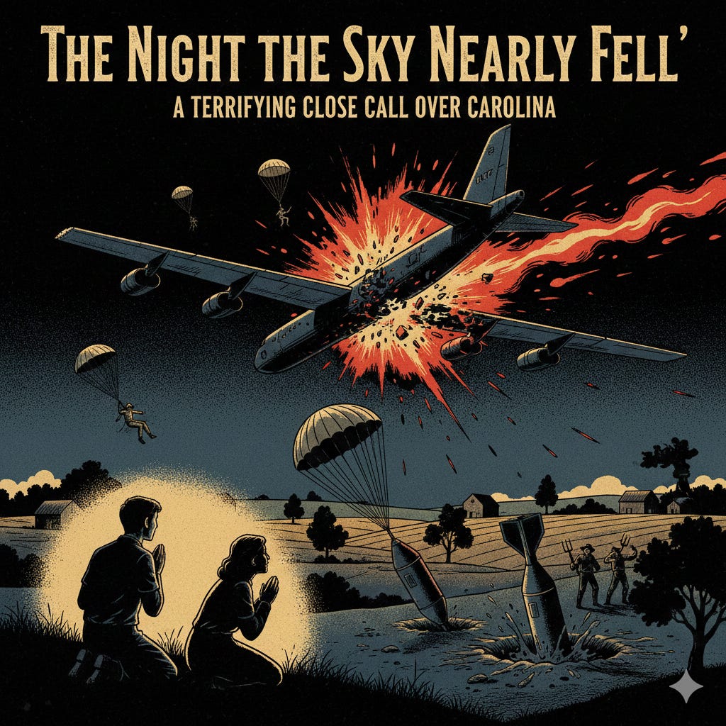 The Night the Sky Nearly Fell: A Terrifying Close Call Over Carolina