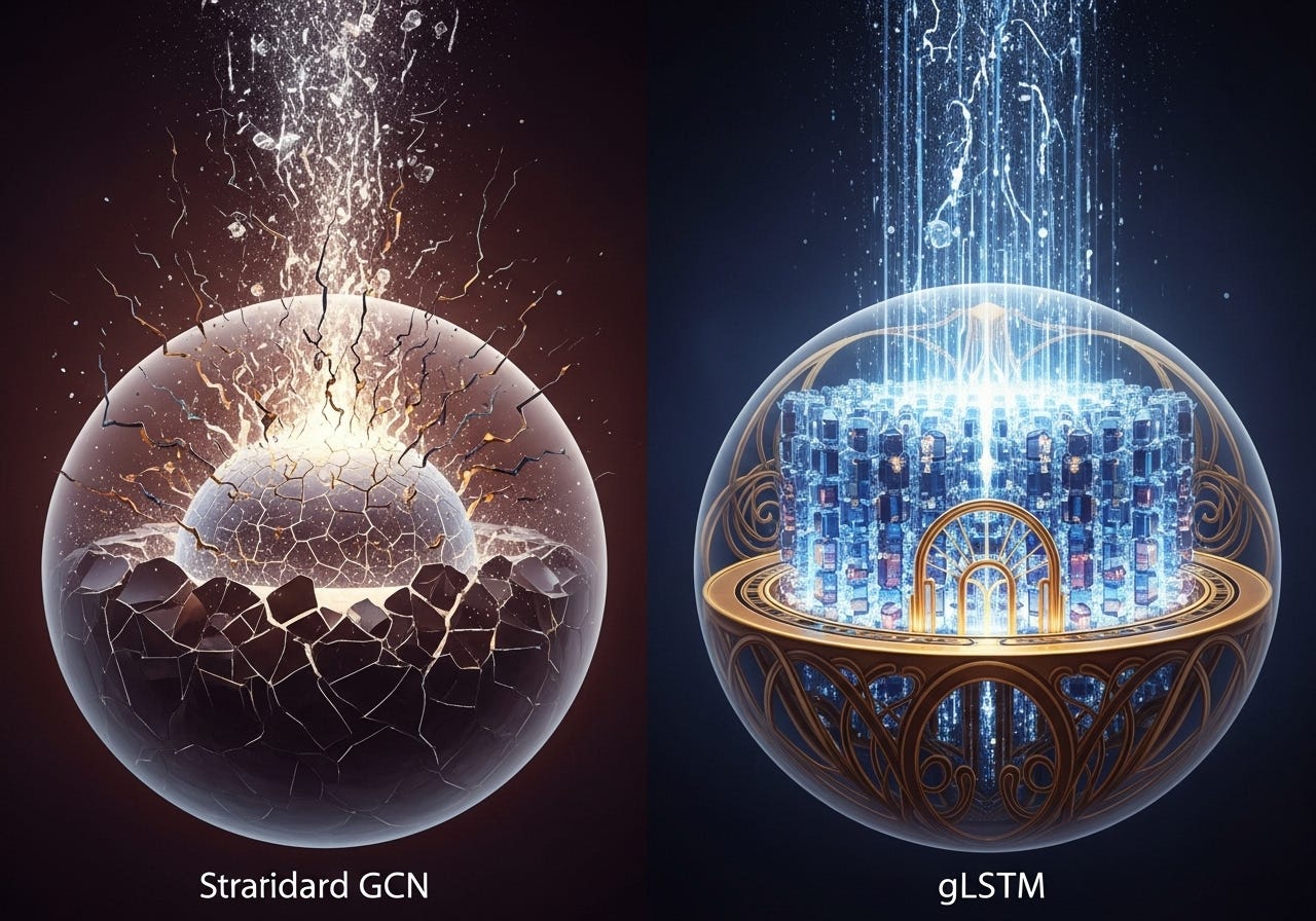 gLSTM: Mitigating Over-Squashing by Increasing Storage Capacity