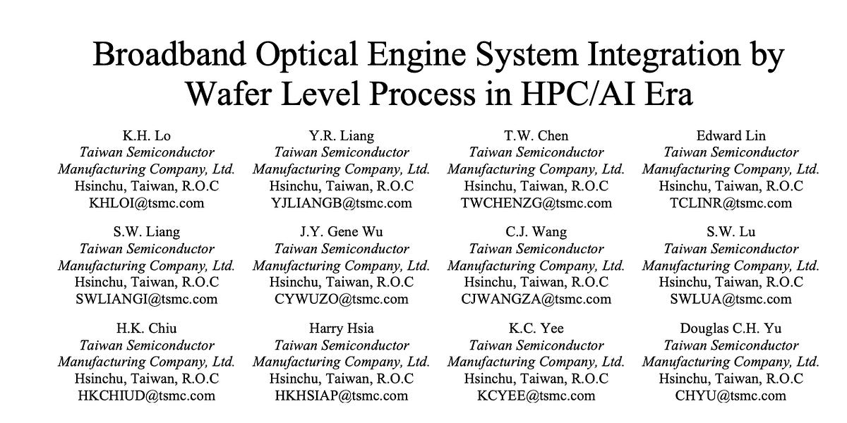 TSMC’s Silicon Photonics Architecture: Why Couplers and Optical Engines ...