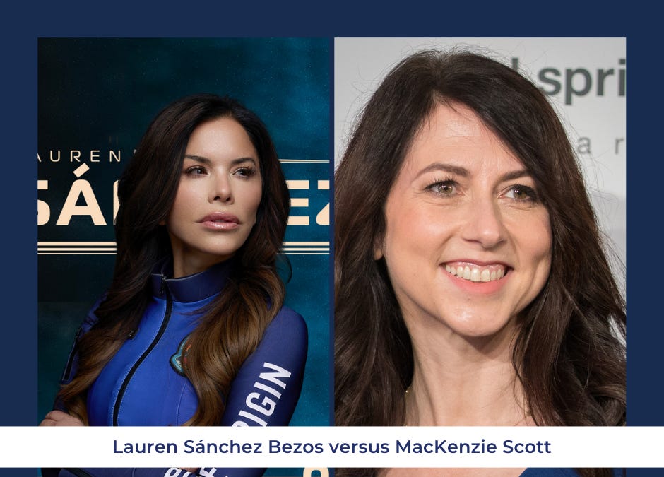Aura Smackdown: Lauren Sánchez versus MacKenzie Scott