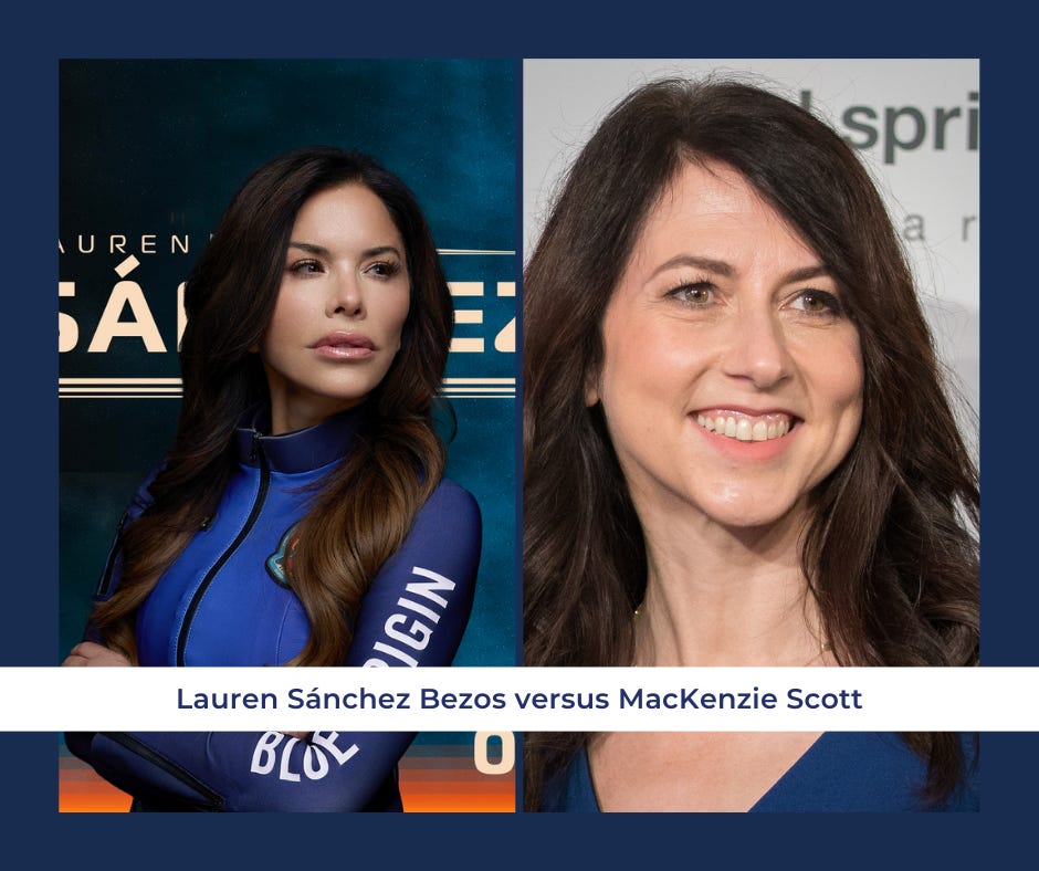 Aura Smackdown: Lauren Sánchez versus MacKenzie Scott
