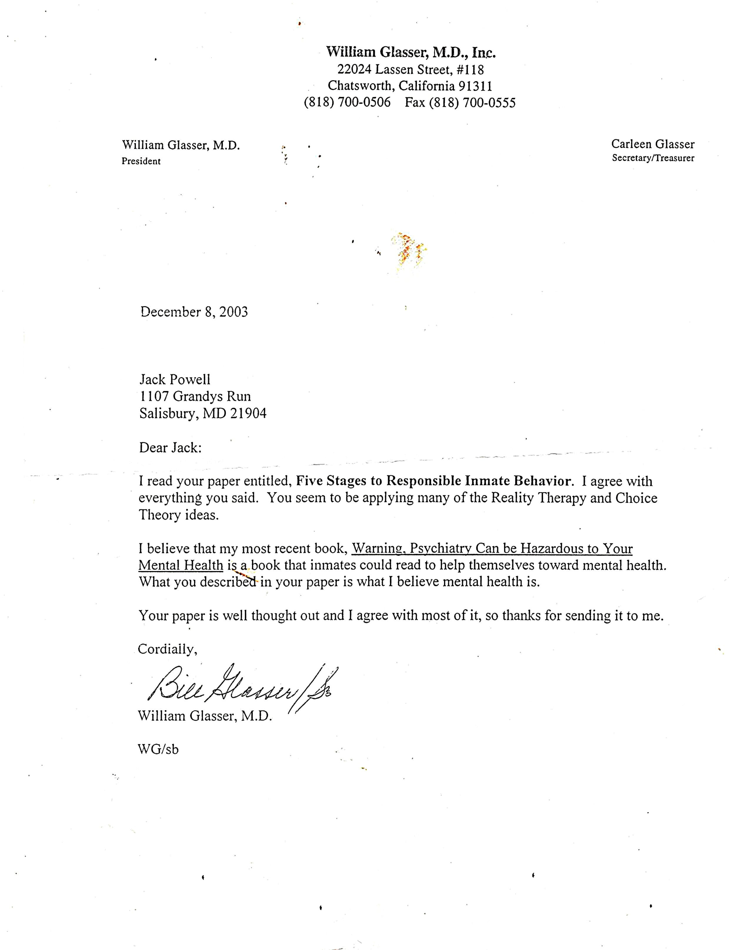 Five Stages to Responsible Inmate Behavior - by Jack Powell