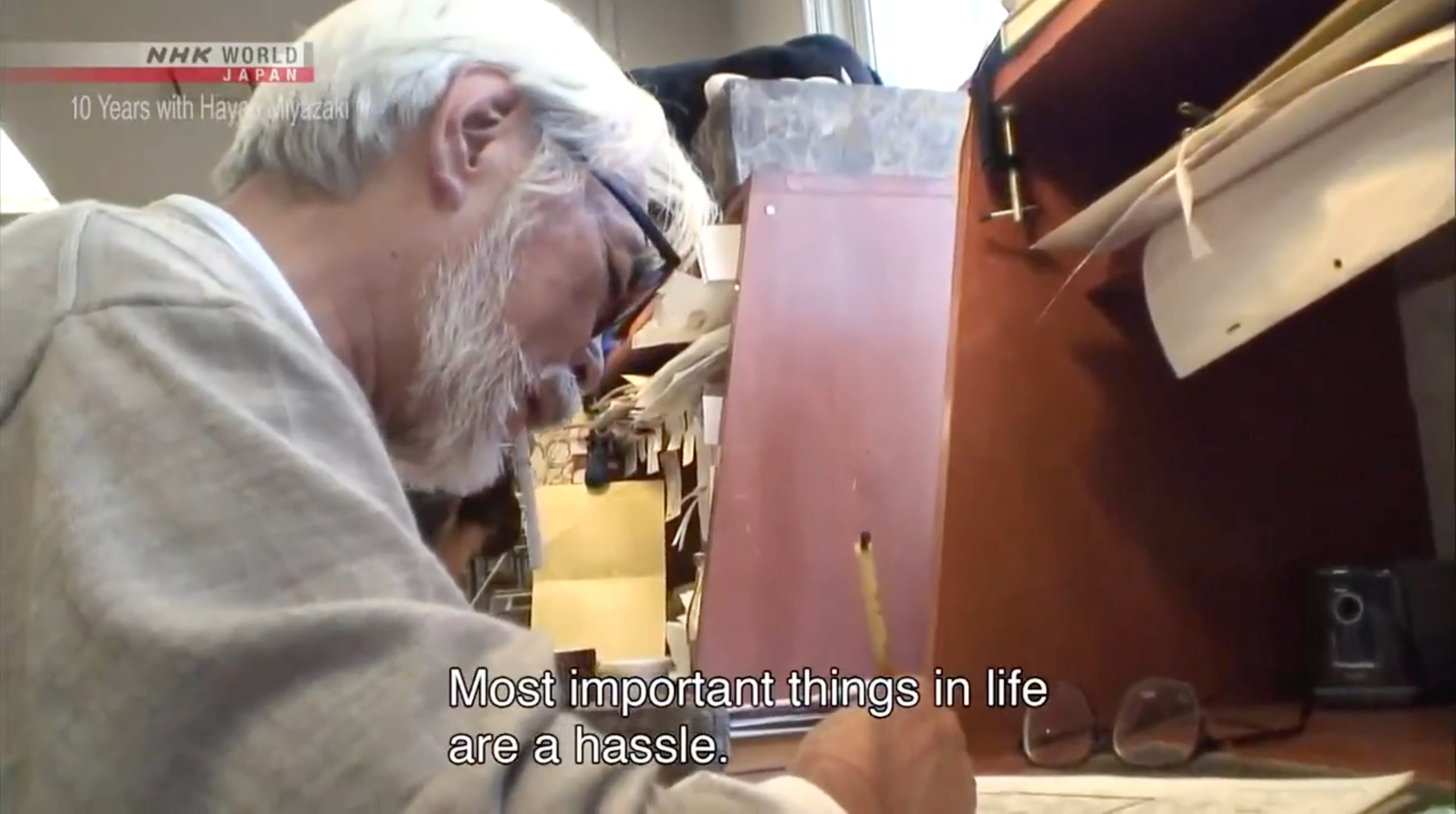 Miyazaki's Cigarette and Sisyphus' Boulder