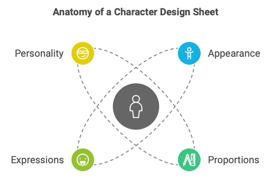 Article 1: Intro to Character Design Sheets. Keeping Characters Consistent Across Every Scene