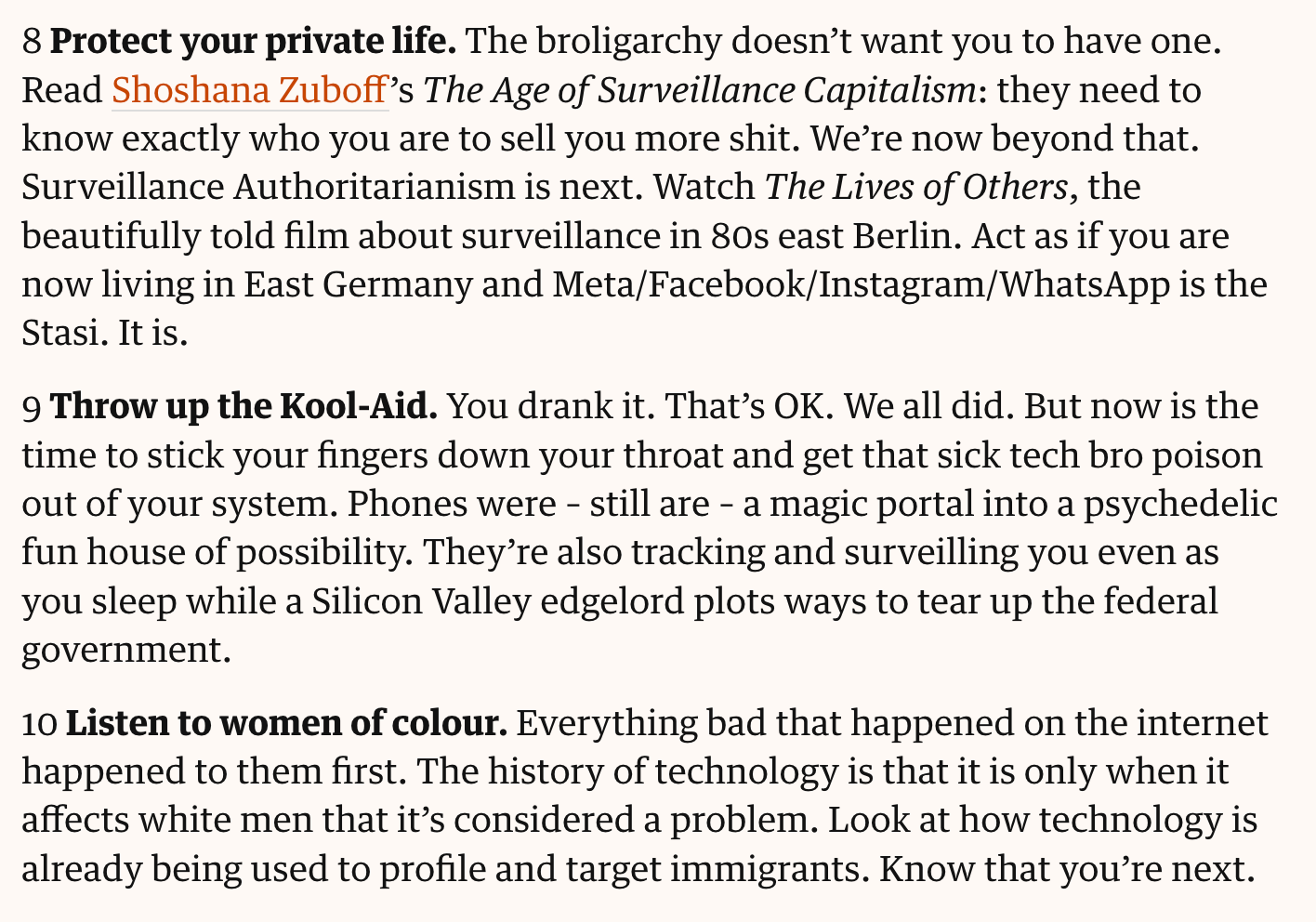 How to Survive the Broligarchy - by Carole Cadwalladr