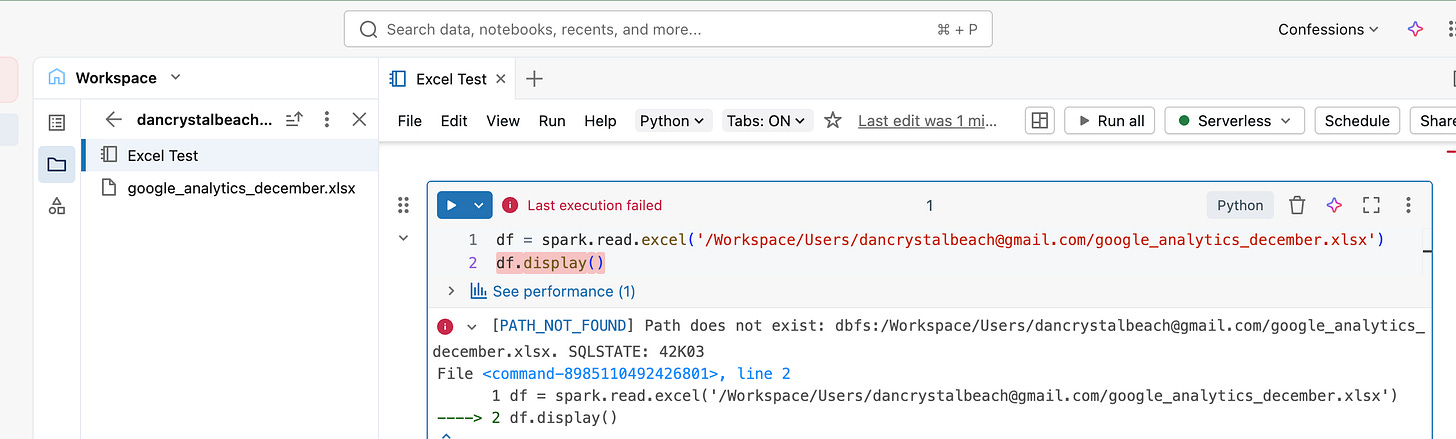 Databricks/Spark Excel Data Source - by Daniel Beach