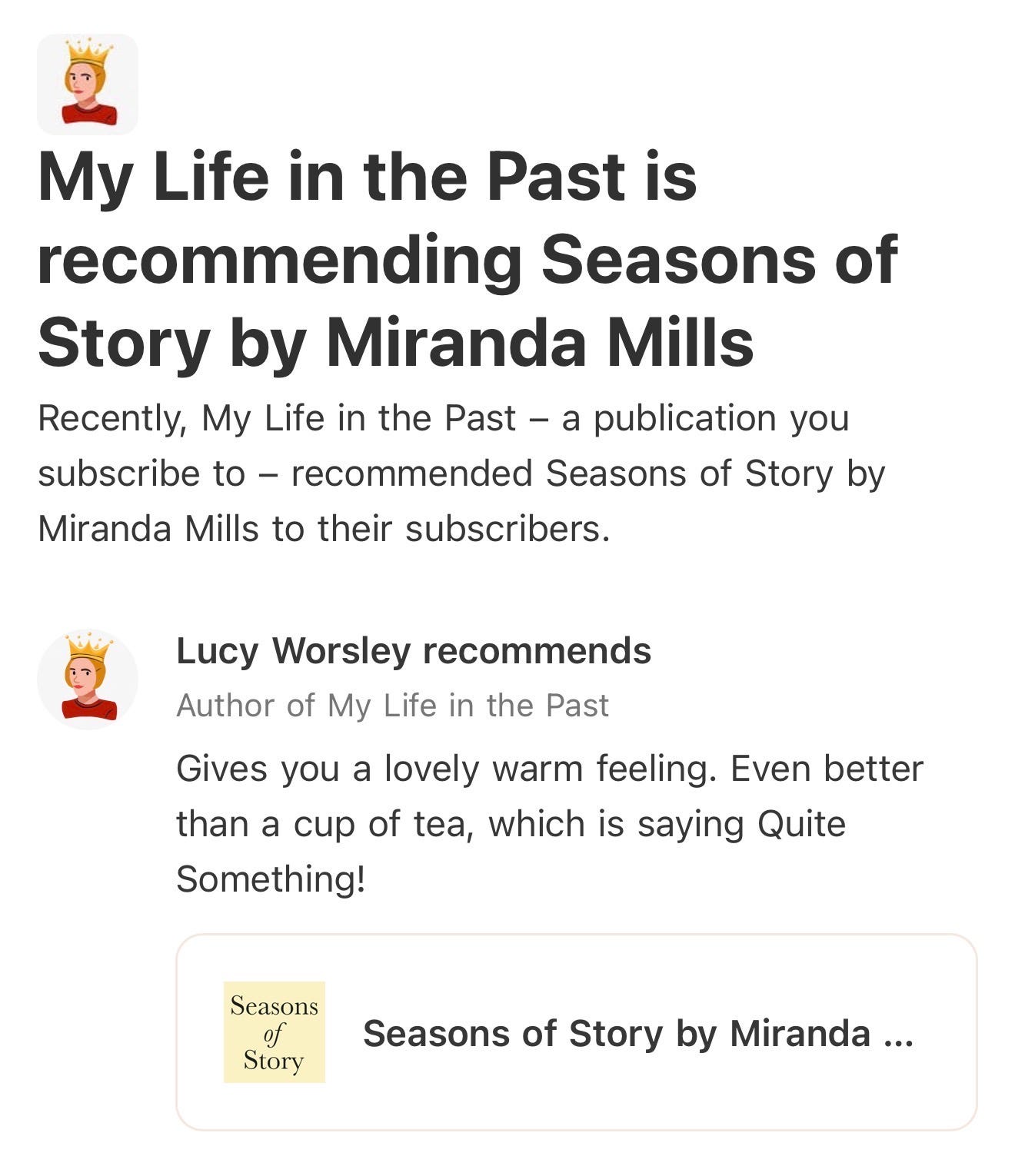 Miranda Mills (@mirandamills): "As a HUGE fan of the brilliant @Lucy ...