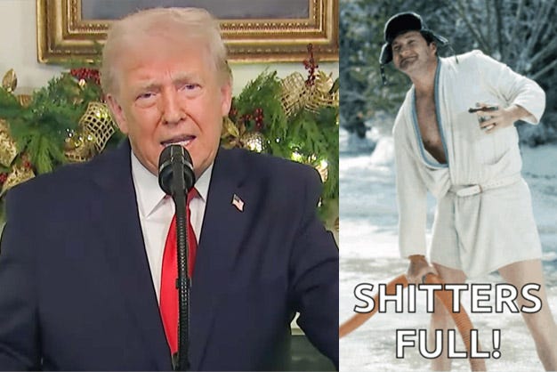 Demented Don Yells at America