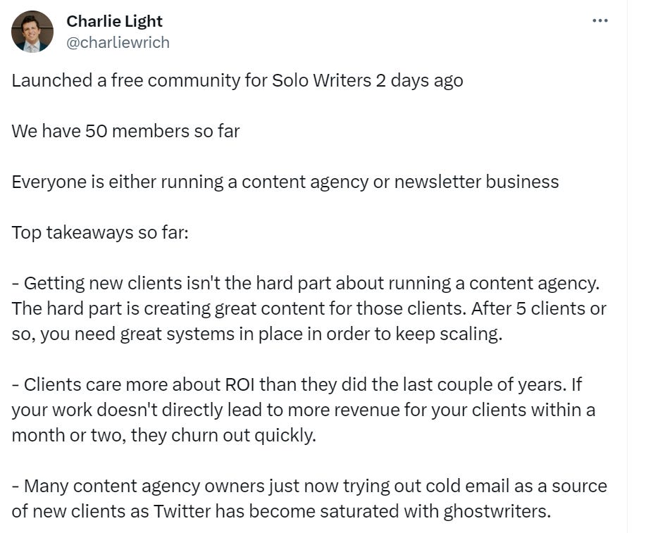 How I Became a Solo Writer - by Charlie Light