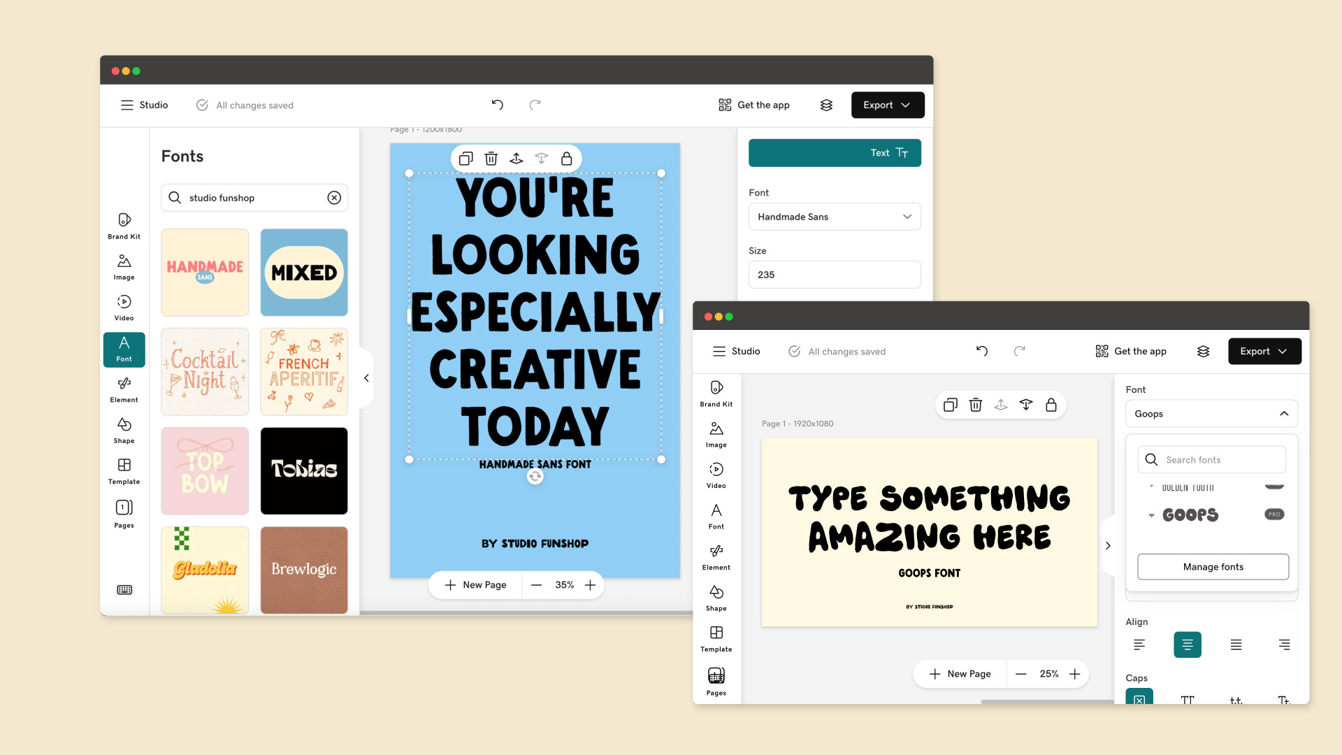 Fonts in Use: GoDaddy Studio x Studio Funshop – Hello Funshop