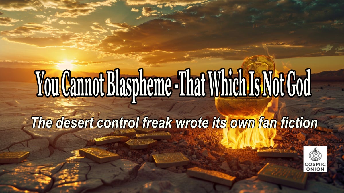 You Cannot Blaspheme - That Which Is Not God