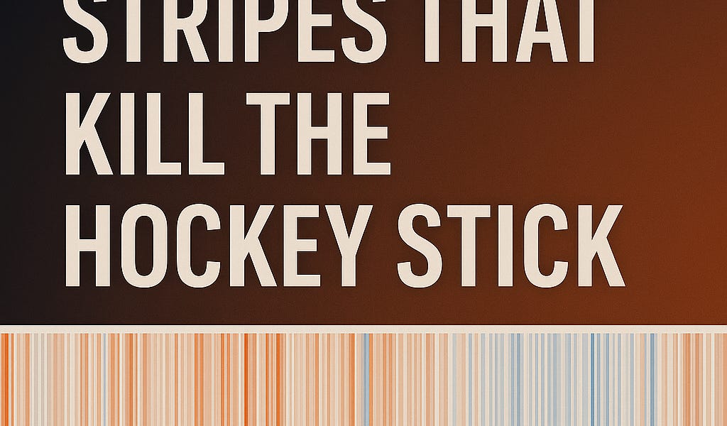 The Warming Stripes that Kill the Hockey Stick
