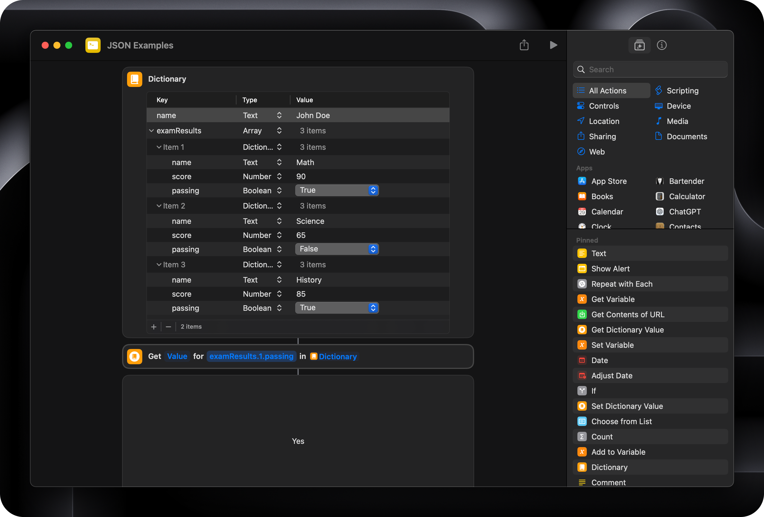 Using JSON Data In Apple Shortcuts - by Alex Sherwood