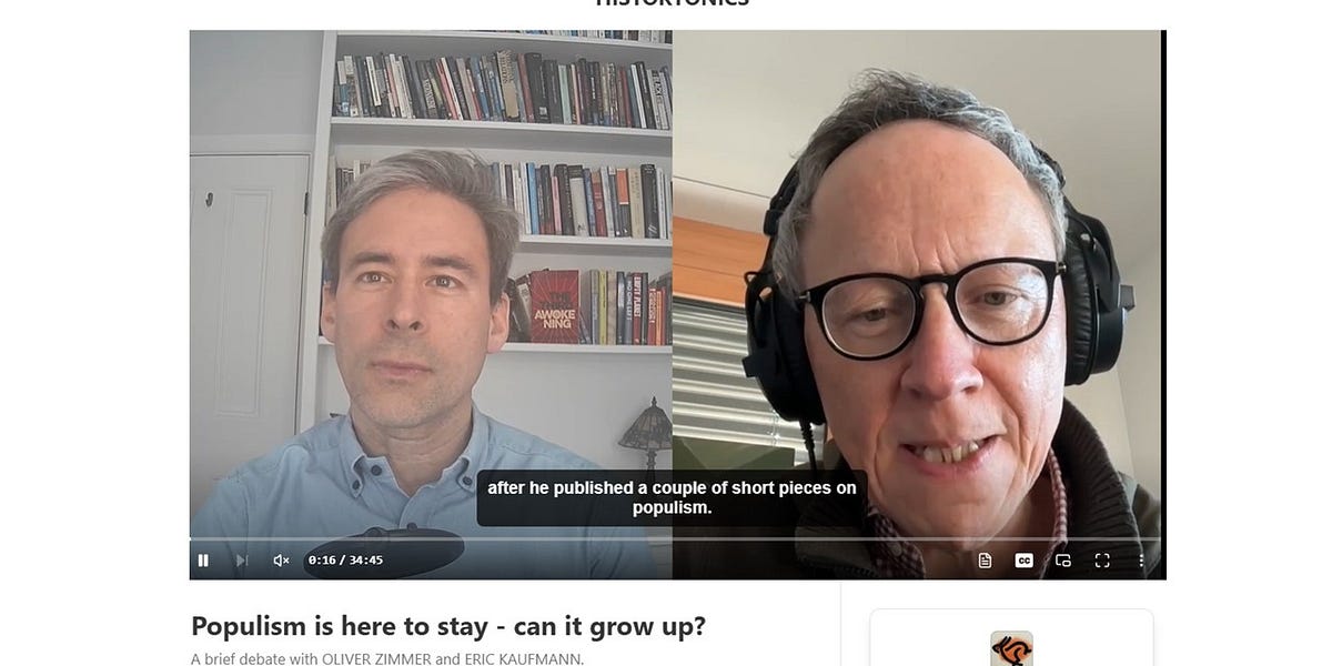 Populism is here to stay. Can it grow up?, with Oliver Zimmer