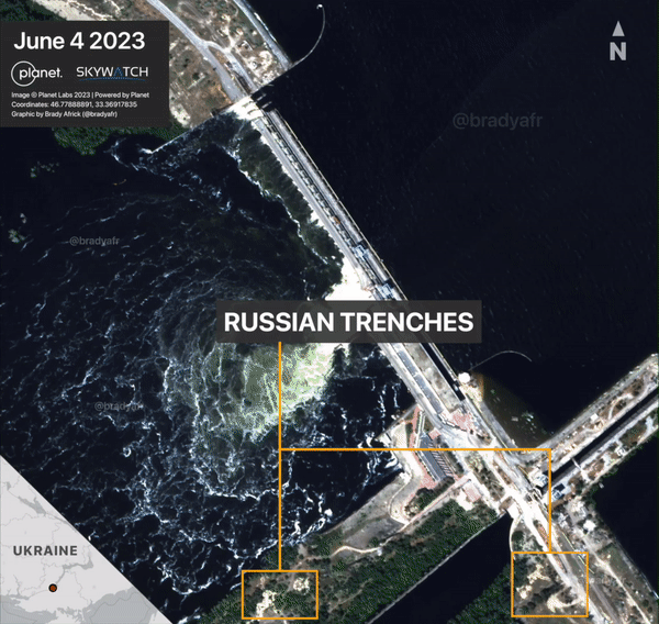 Russian field fortifications in Ukraine