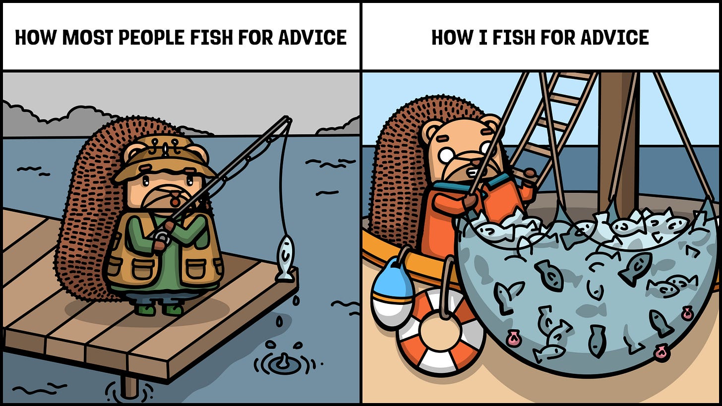 How I actually get good advice - by Charles Cook