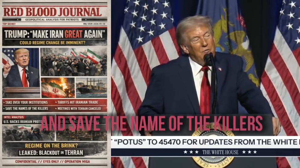 🩸 بیانیه شوک دیترویت ترامپ: «ایران را دوباره بزرگ کنیم» – چراغ سبز پنهان؟