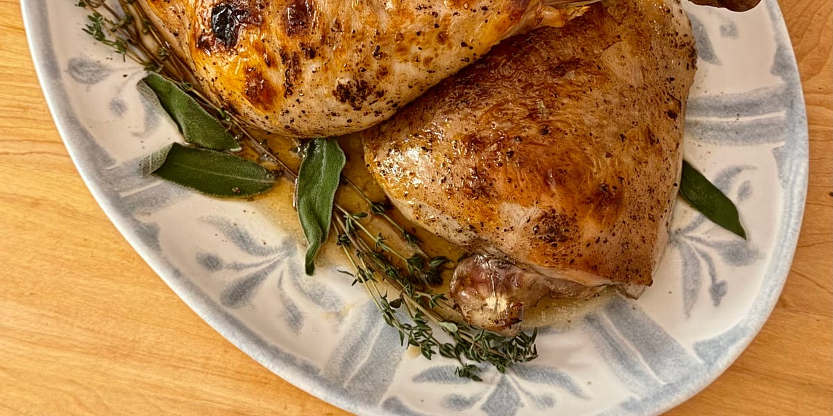 Buttermilk Brined Roasted Turkey Legs - by Isabelle Heikens