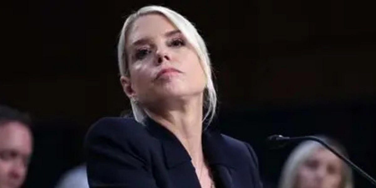 Comments - Pam Bondi, The Cheat-Sheet Edgelord of Evasion & Evil