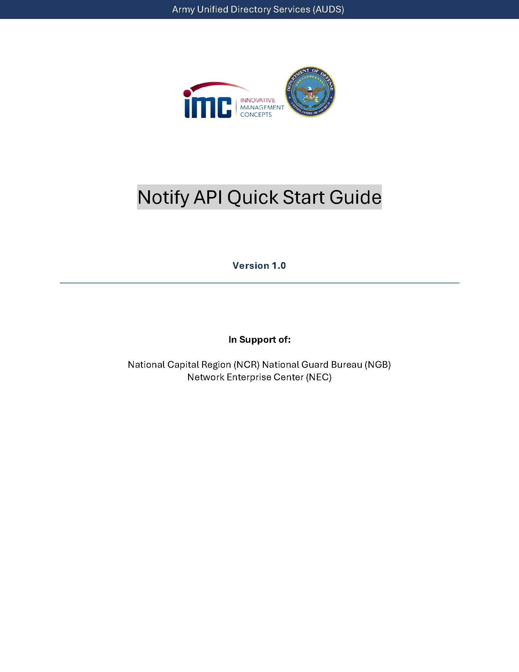 Notify API Quick Start Guide - by Trenton Franklin