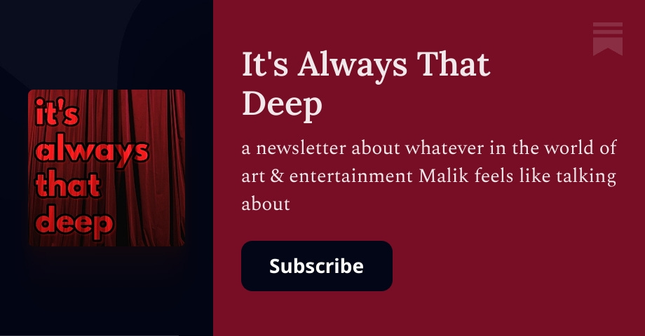 It's Always That Deep | Malik Berry | Substack
