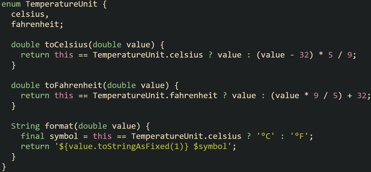 Enums With Extra Features in Dart