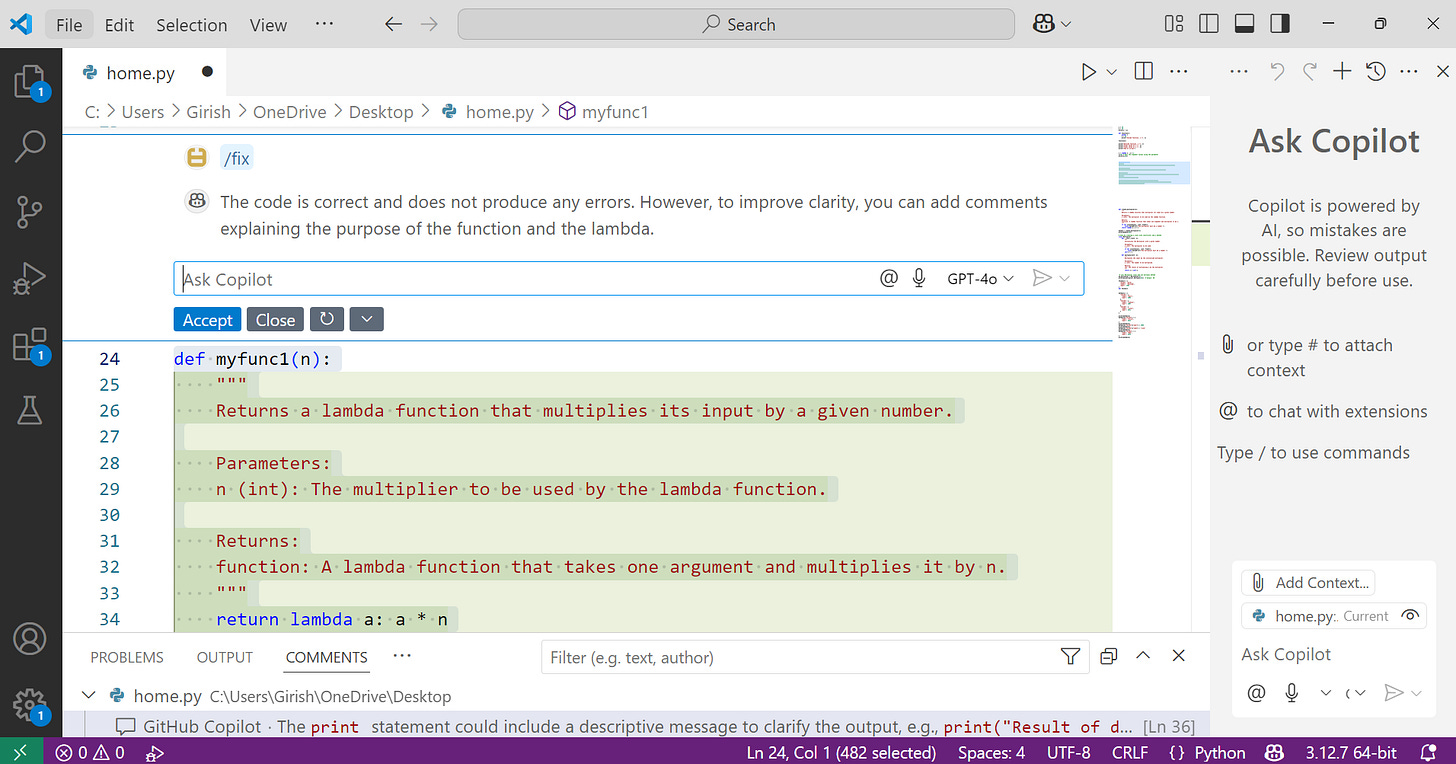 Unleashing GitHub Copilot in Visual Studio Code: A Developer’s AI ...