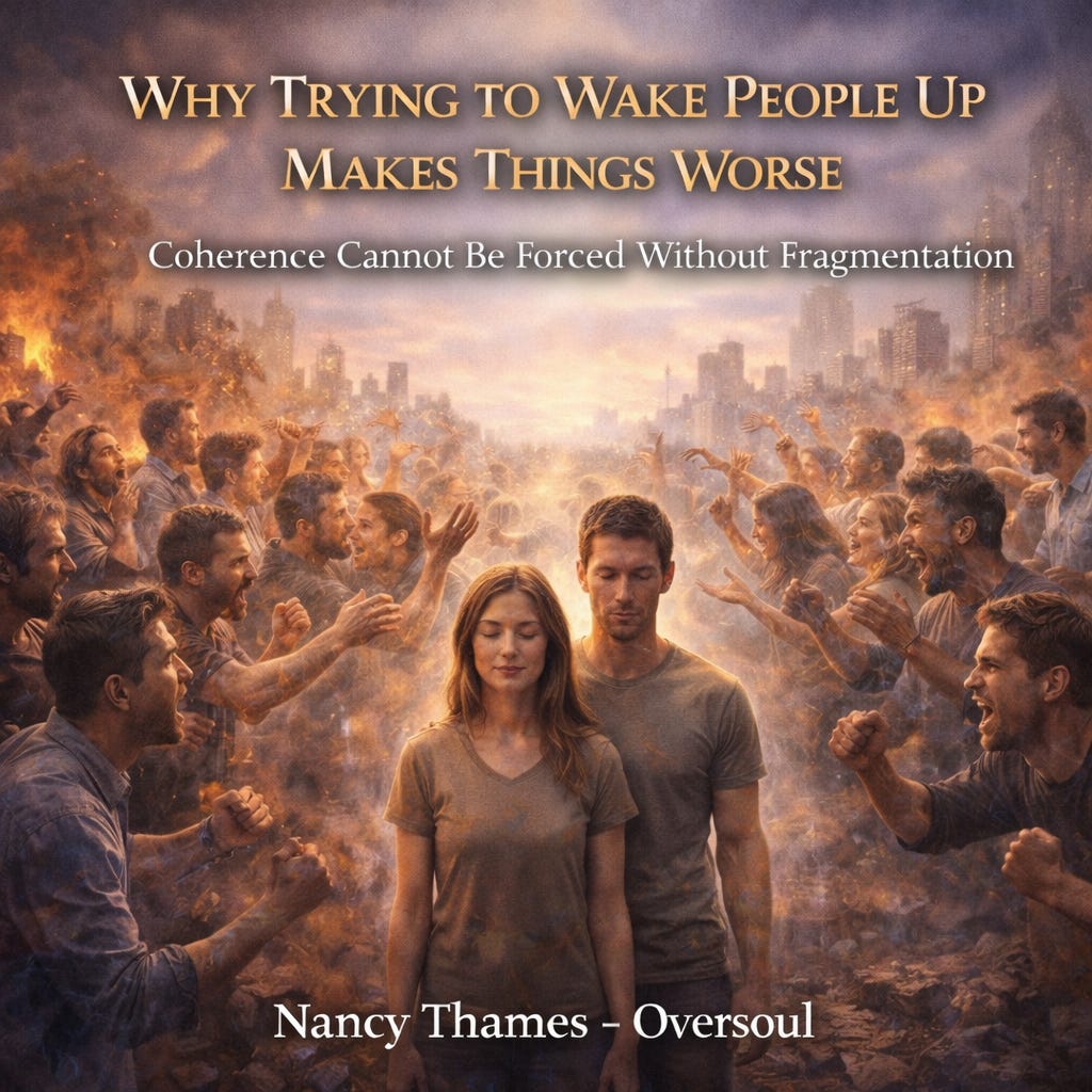 Why Trying to Wake People Up Makes Things Worse