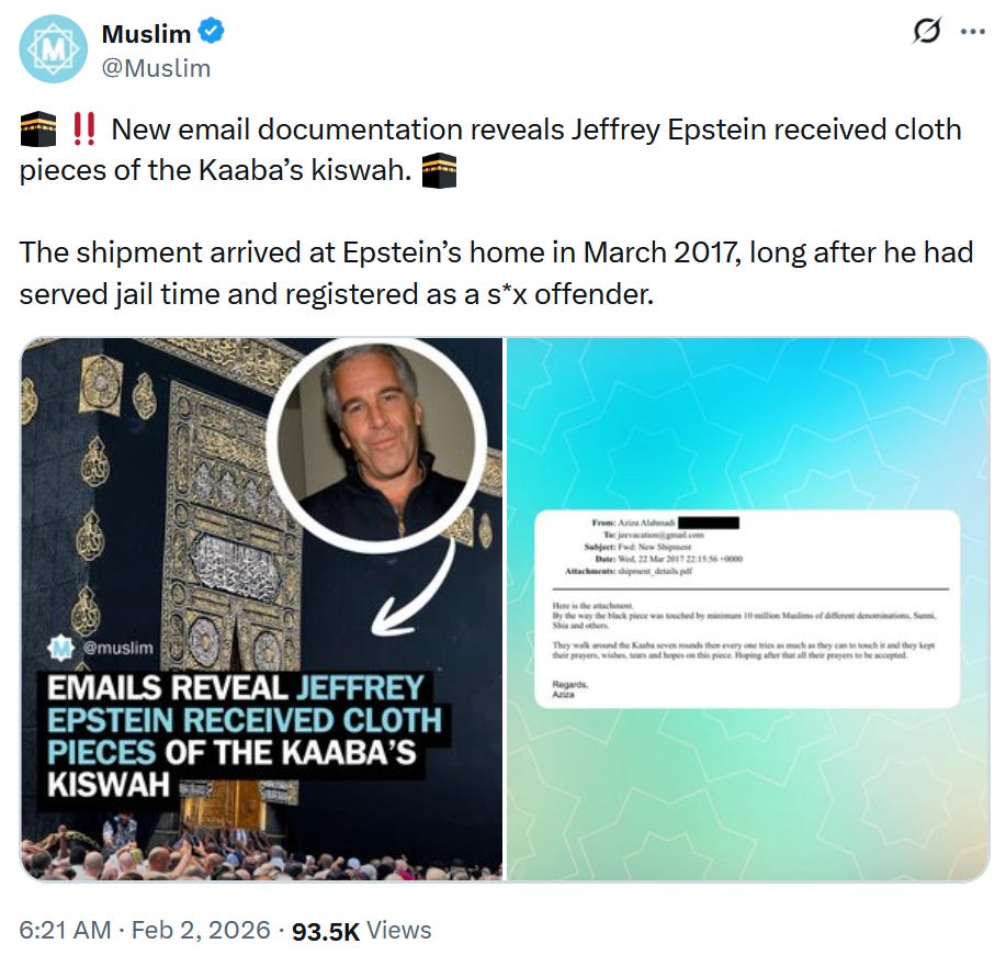 Epstein Was Sent A Piece Of Cloth From The Kaaba Cover