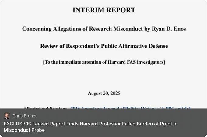 Christopher Brunet (@chrisbrunet): "SCOOP: Leaked Report Finds Harvard ...