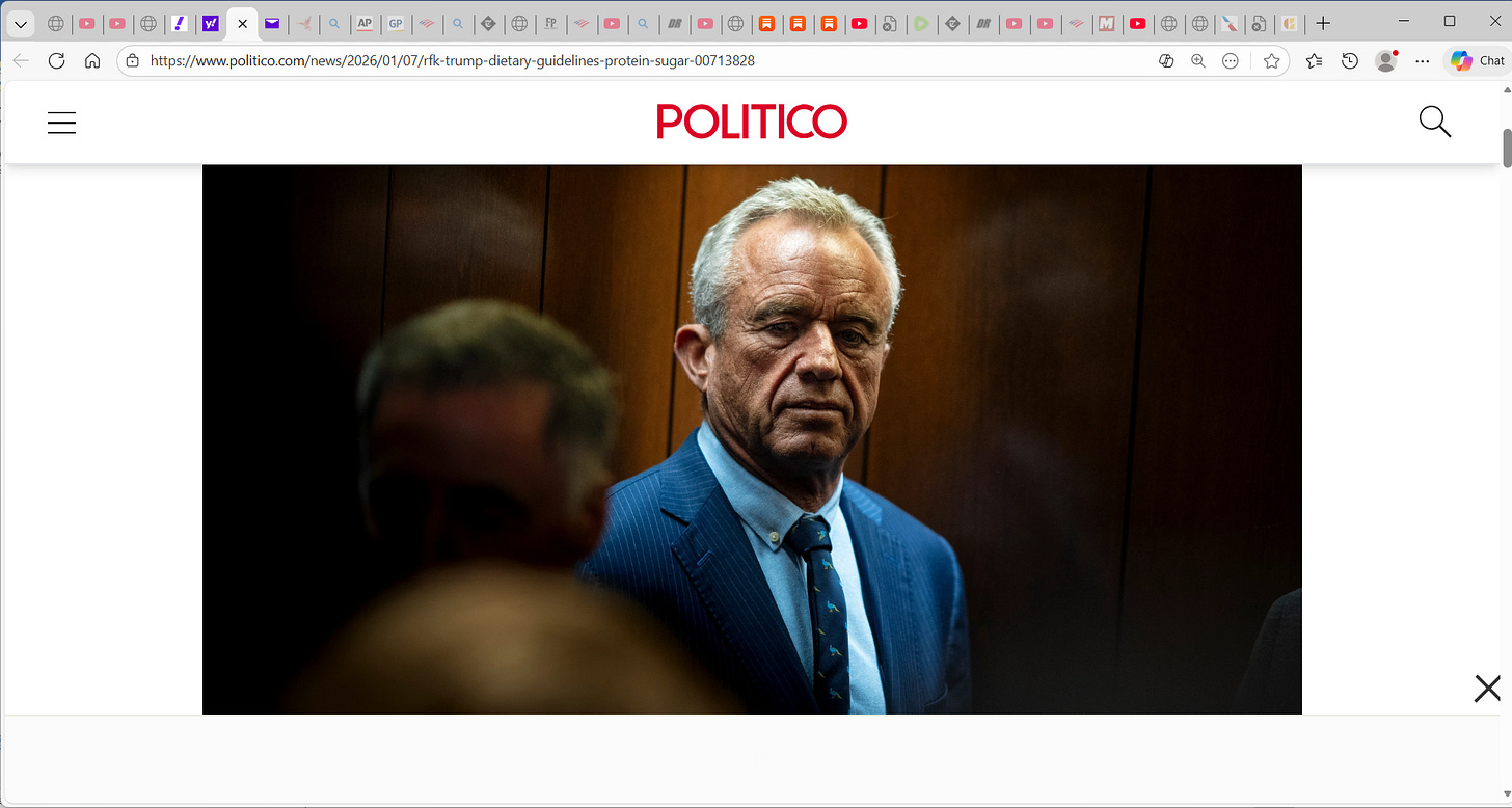 Praise to Bobby Jr./RFK Jr. in calling for eating of more protein, more ...