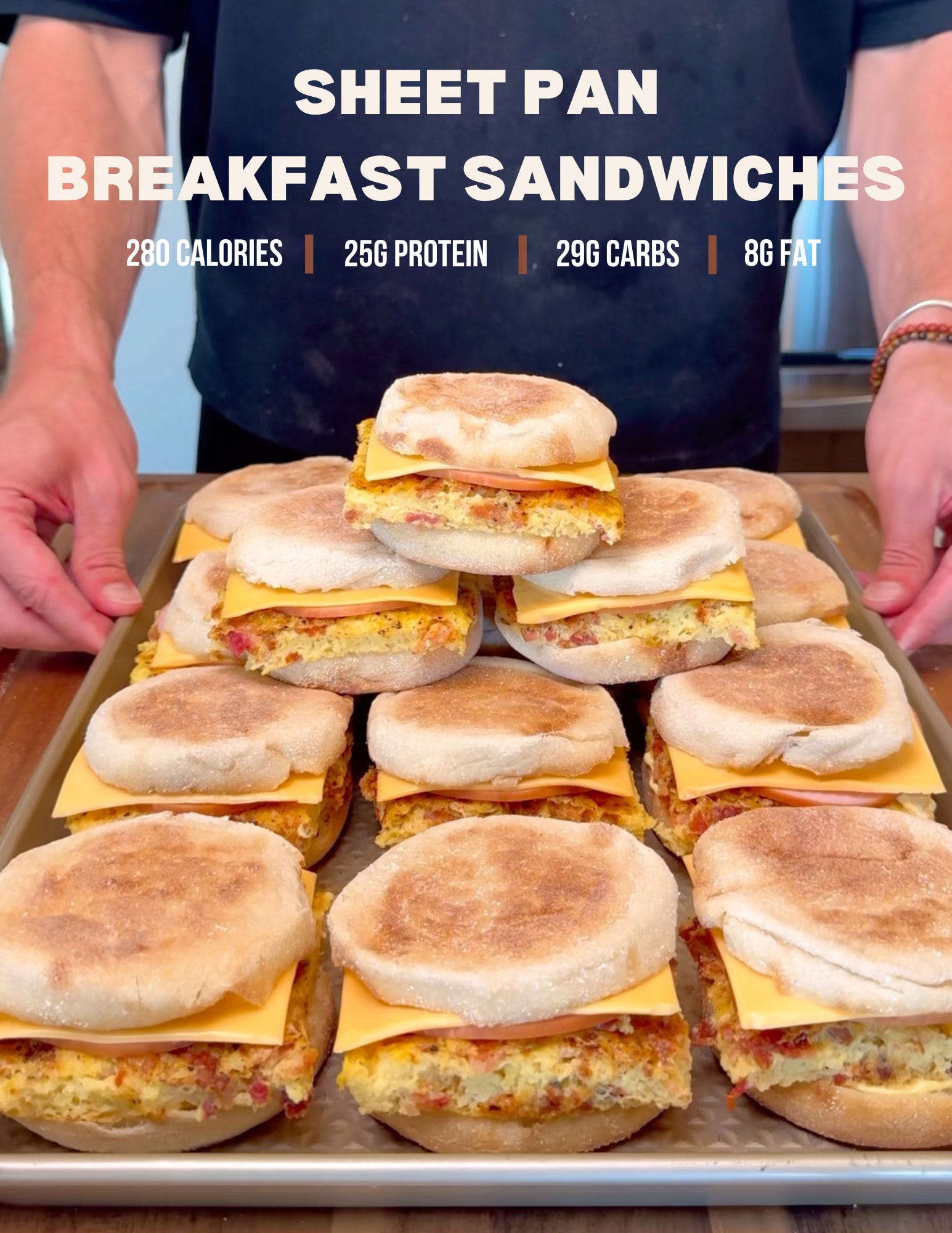 Sheet Pan Breakfast Sandwiches - by Stealth Health Life